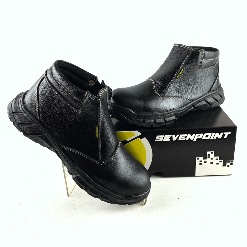 Jual sepatu safety pria wanita kulit sapi asli sevenpoint original ...