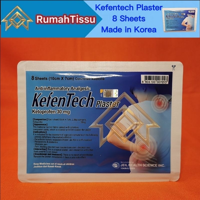 Jual Kefentech Plaster Isi 8 Sheets Made in Korea 100% Original ...