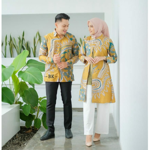 Jual Batik Couple Pasangan Modern Premium | Batik Couple Pria dan ...