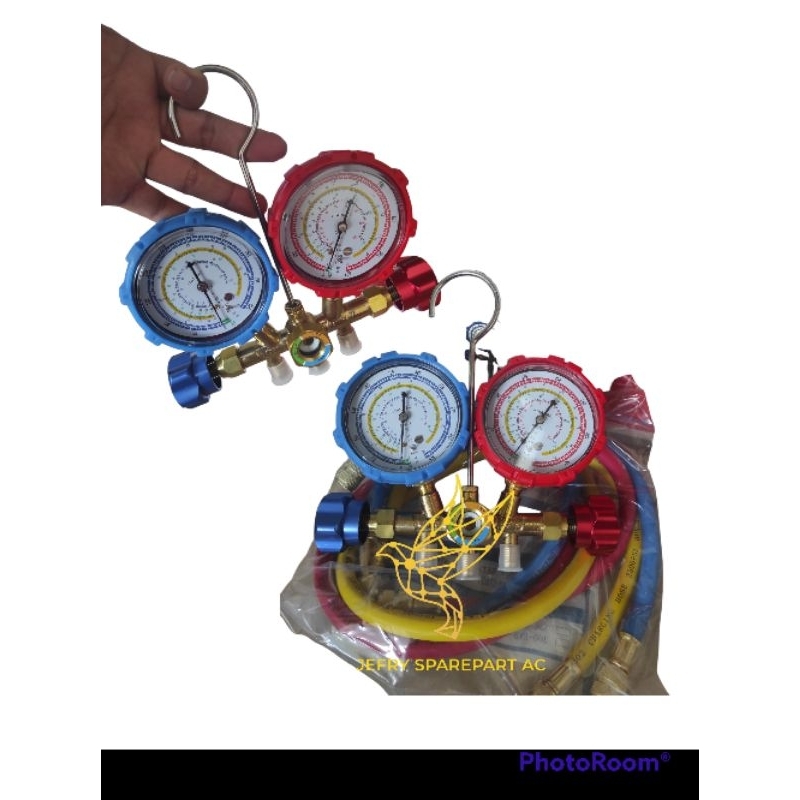 Jual Testing manifold double multi R22 R134 R404 R32 R410 AC | Shopee ...