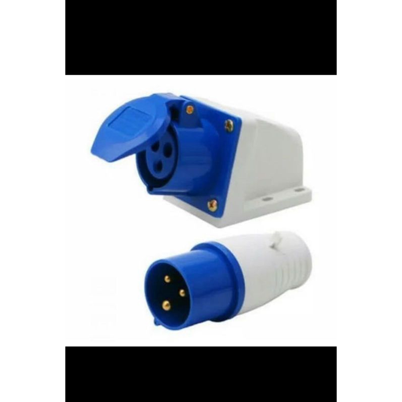Jual plug industri + socket tipe mobile mounting 3Pin 16A 32a pabrik ...
