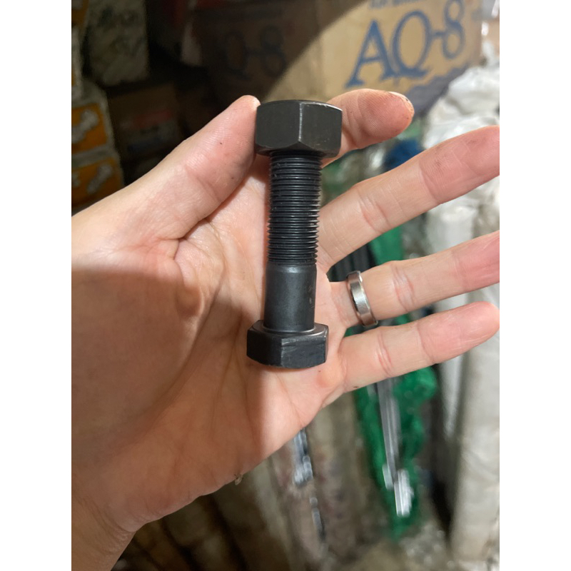 Jual BAJA M16 x 60 x P1.5 - BAUT MUR BAJA KUNCI 24 PJG 6 CM DRAT HALUS - BAUT MUR BAJA HITAM ...