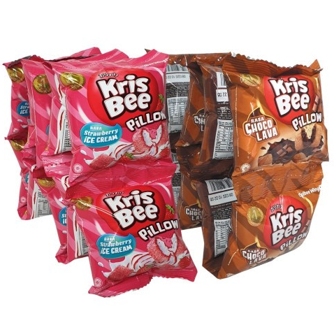 Jual KRISBEE PILLOW 12gr CHOCOLAVA STRAWBERRY ICE CREAM BISKUIT COKLAT ...