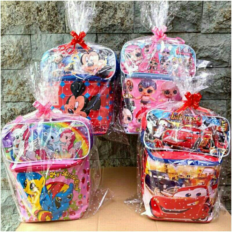 Jual PAKET SNACK TAS KUBUS + KOTAK PENSIL / PARCEL SNACK MURAH / PAKET ...