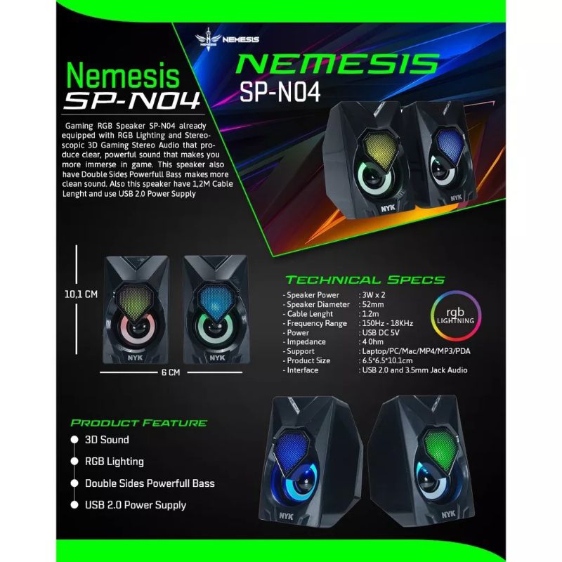 Jual SPEAKER NYK NEMESIS SP-N04 - SPEAKER NYK NEMESIS SP N04 | Shopee Indonesia