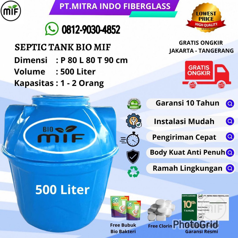 Jual Septic tank bio, biotech , biotank , biotaff , biofilter 500 L ...