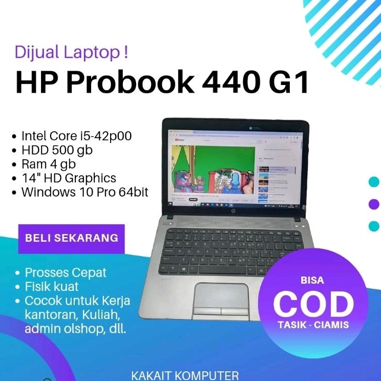 Jual Laptop HP Probook 440 G1 Core i5 Ram 4gb Hdd 500gb | Shopee Indonesia