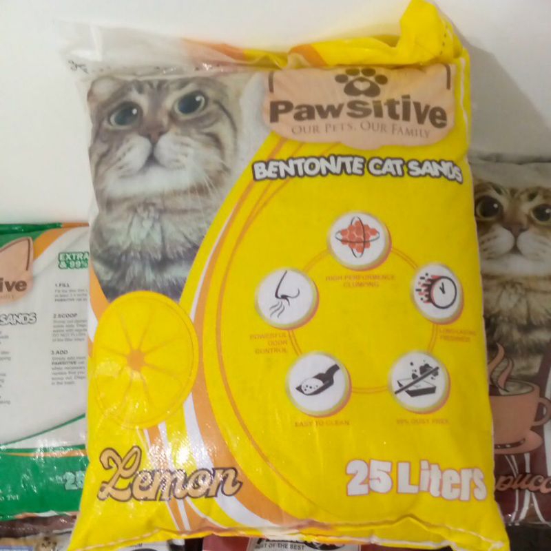 Jual grab gojek Pasir kucing pawsitive 25 L Gumpal wangi ( Lemon ...