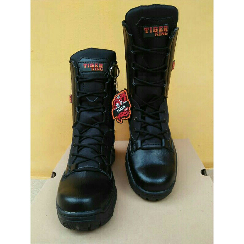 Jual Sepatu Pdl hitam tiger king terbaru premium sepatu damkar pol pp ...