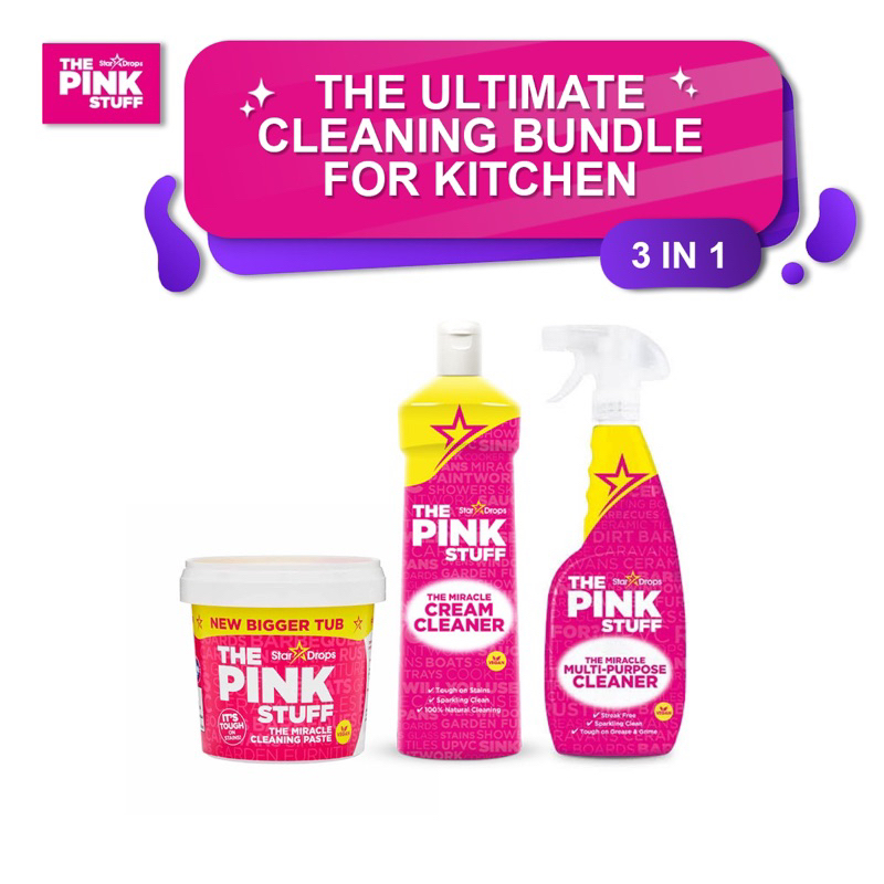 Jual The Pink Stuff The Ultimate Cleaning Bundle for Kitchen 3-in-1 ...