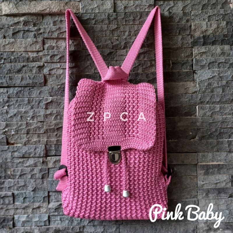 Jual Tas Ransel Rajut Wanita Tas Gendong Kekinian | Shopee Indonesia