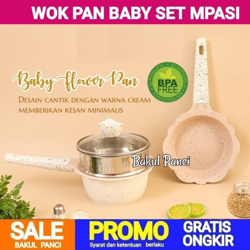 Jual SUNDBABY FLOWER ORGANIC BABY PAN - PANCI SUSU BAYI MPASI - WOK PAN ...