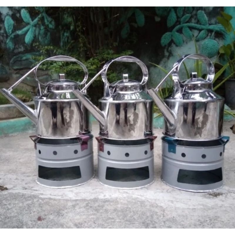Jual Set Anglo Seng + Teko Ceret Angkringan stainless tebal 5 liter ...