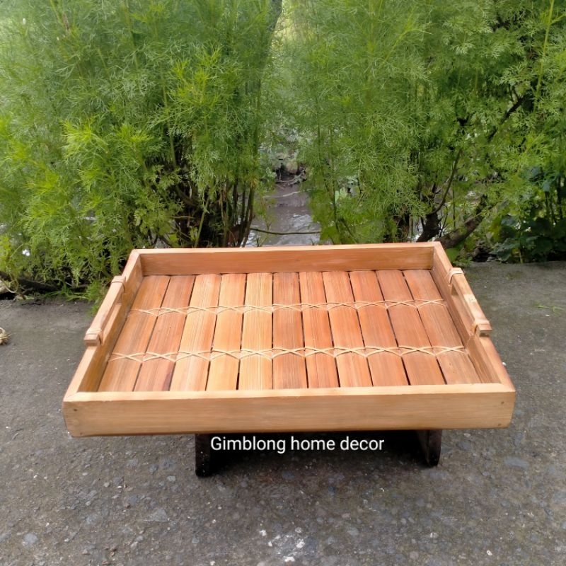 Jual BAKI BAMBU JEPANG | NAMPAN BAMBU HOME DECOR | TRAY BAMBOO | Shopee ...