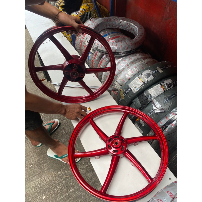 Jual velg rcb sonic 150r merah candy repaint | Shopee Indonesia