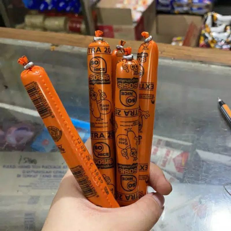 Jual sosis sonice rasa sapi 5 biji sosis so nice | Shopee Indonesia