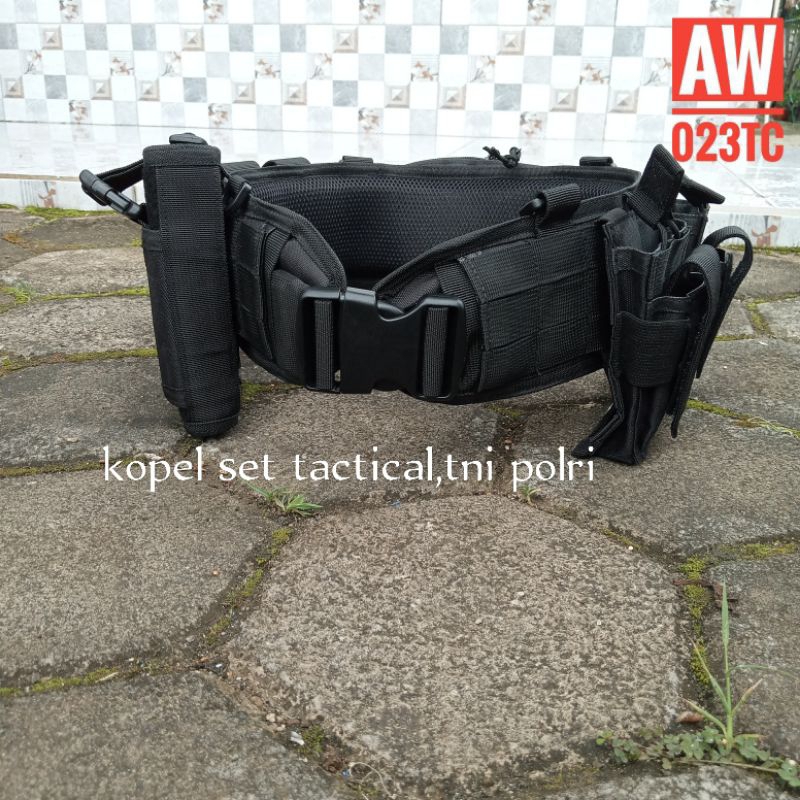Jual kopel set tactical tebal/warbel set tactical tebal/ sabuk set ...