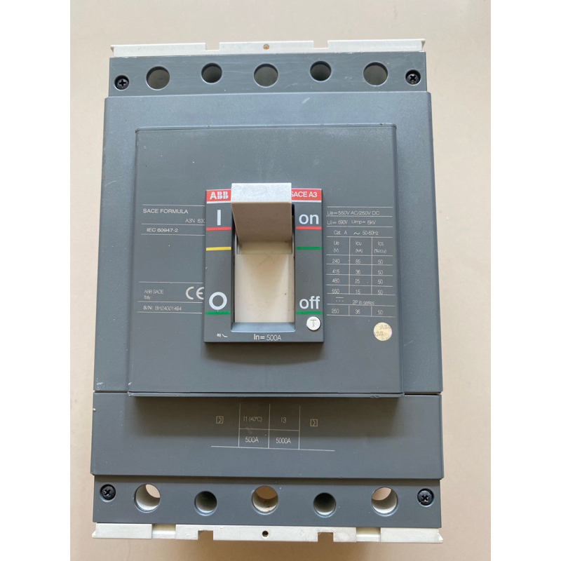 Jual MCCB ABB SACE A3 500A 3p mulus 99% GARANSI 1 TAHUN | Shopee Indonesia