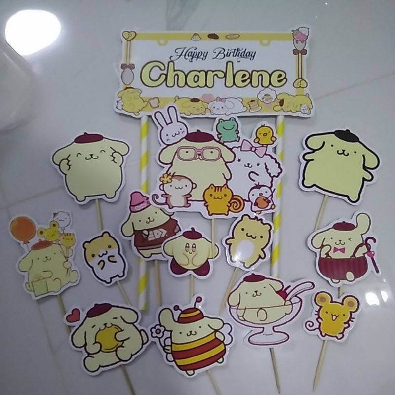 Jual cake topper hiasan kue pompompurin pom pom purin | Shopee Indonesia