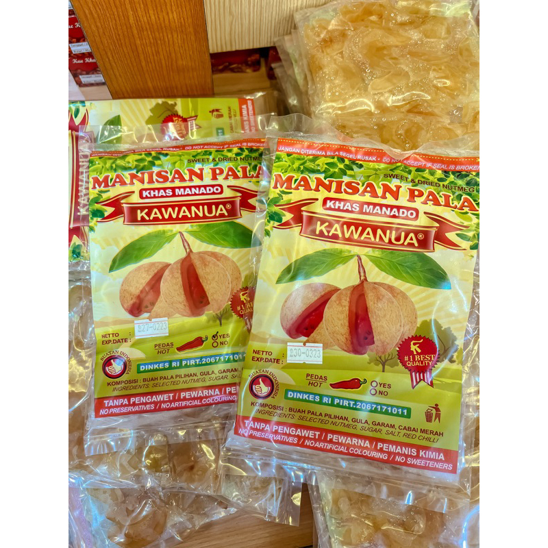 Jual Manisan Pala 180gr Kawanua Khas Manado (sweet dried nutmeg ...