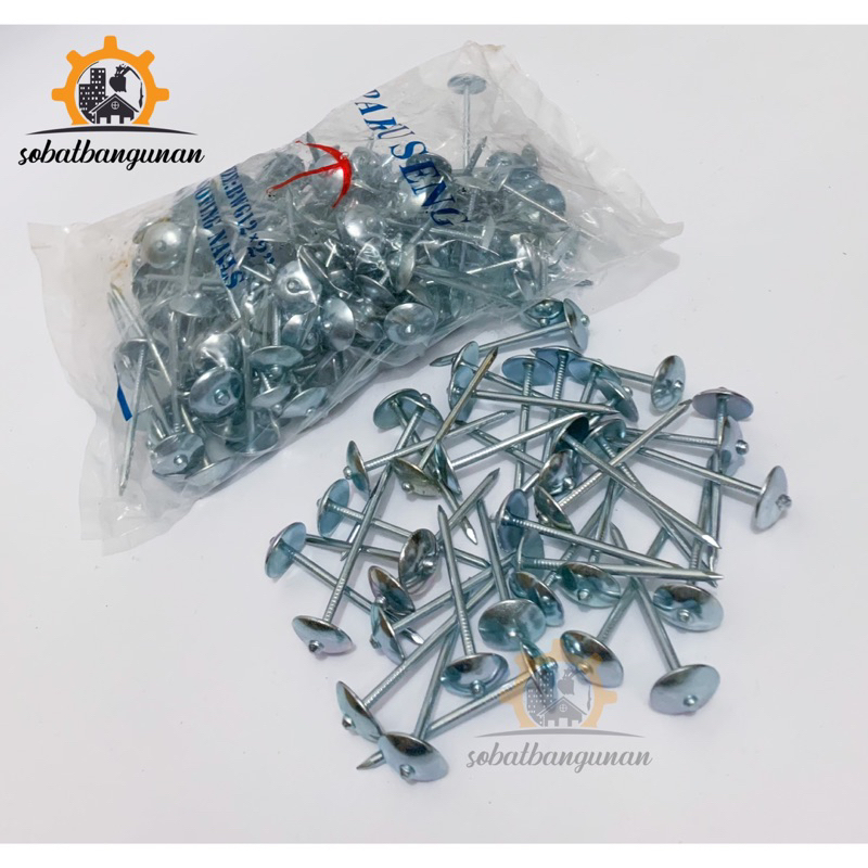 Jual Paku SENG 2”inch Polos Harga per PACK 1 KG +-950gr / Paku Payung 2 ...