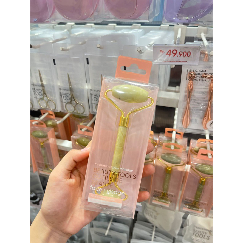 Jual JADE DOUBLE HEAD FACE MASSAGE ROLLER MINISO | Shopee Indonesia