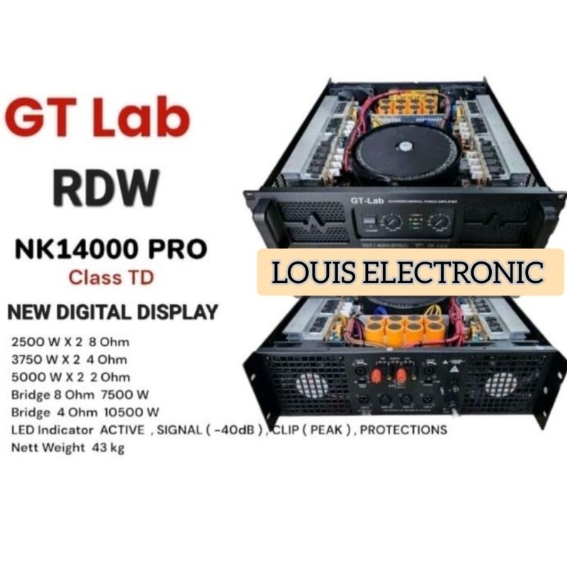 Jual Power Amplifier GT Lab NK14000 PRO NK14000PRO 2 Channel Class TD ...