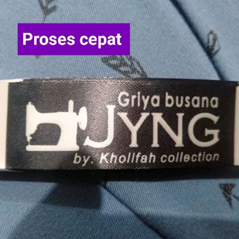 Jual Label baju satin printing 2 cm full colour dan free cutting ...