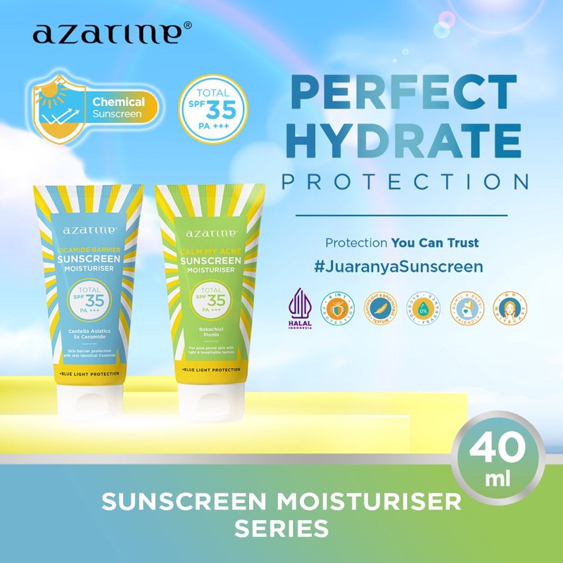 Jual AZARINE MOISTURIZER Series SPF35+++ 40ml | Shopee Indonesia