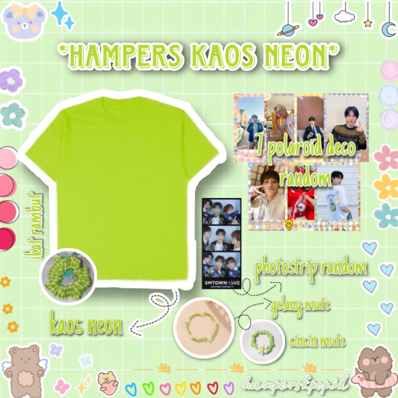 Jual [COD]Kaos Hijau Neon/Stabilo/Nct/Kaos nct/hampers kpop | Shopee ...