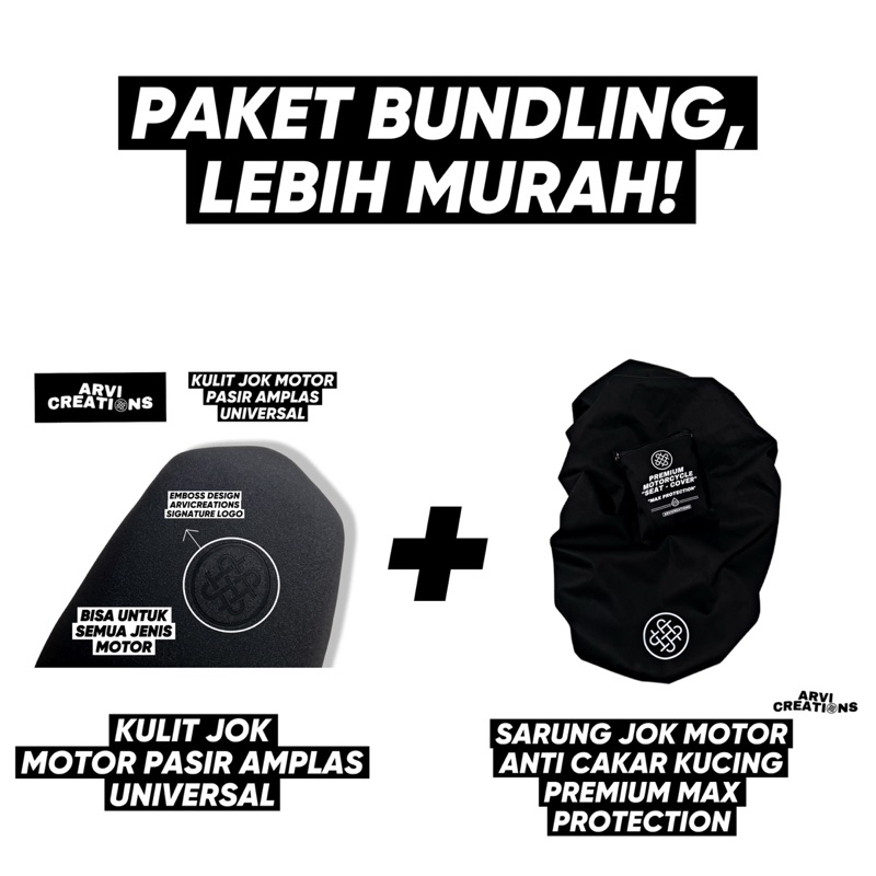 Jual Paket bundling Kulit Jok motor dan Sarung Jok motor anti cakar kucing Arvicreations ...