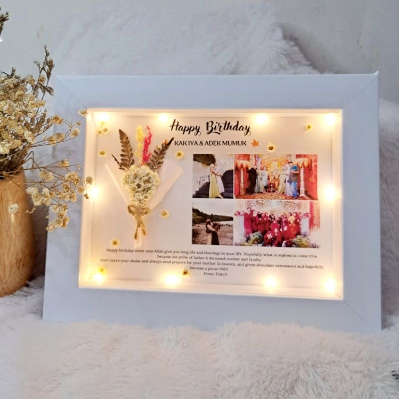 Jual BINGKAI 3D 5R (13x18) + LED/LAMPU TUMBLR+ BOX FRAME BOX KADO ...