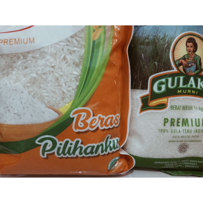 Jual Paket Beras 1 Kg dan Gula 500 gram (Sovia dan Gulaku) | Shopee Indonesia