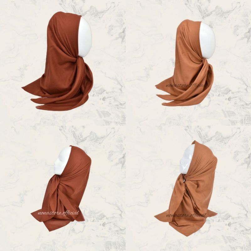 Jual NONA HIJAB VOAL PARIS PREMIUM POLOS SEGIEMPAT BASIC VOAL SEGI EMPAT WARNA MERAH BATA ...