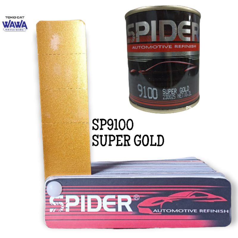 Jual cat duco mobil motor spider Super Gold 9100 metallic 1liter ...