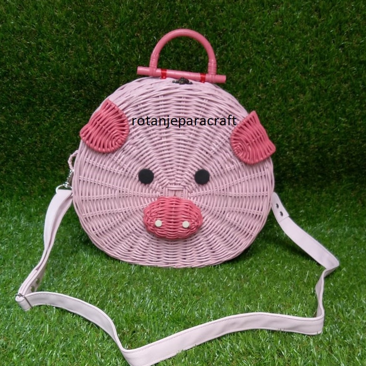 Jual Tas Rotan Babi/Tas Rotan/Rattan Bag/Rotan Karakter | Shopee Indonesia