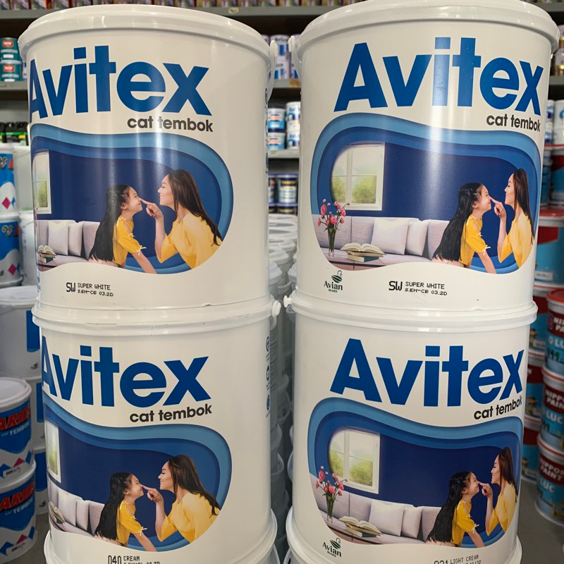 Jual CAT TEMBOK INTERIOR AVITEX 5KG READY WARNA | Shopee Indonesia
