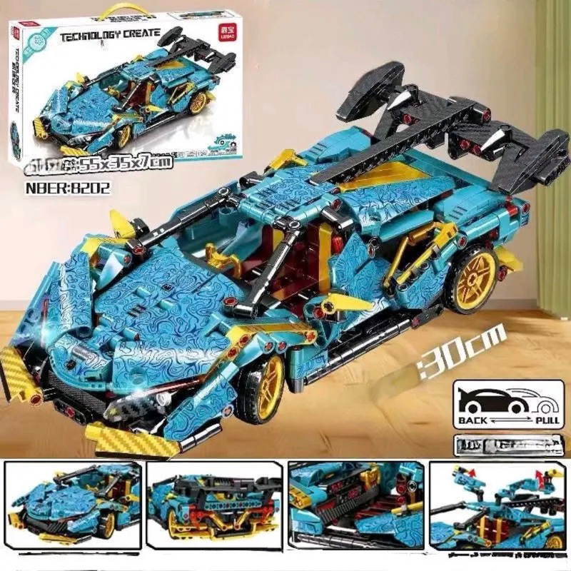 Jual Mobil sport mainan anak laki laki blok bangunan kecil mainan model ...