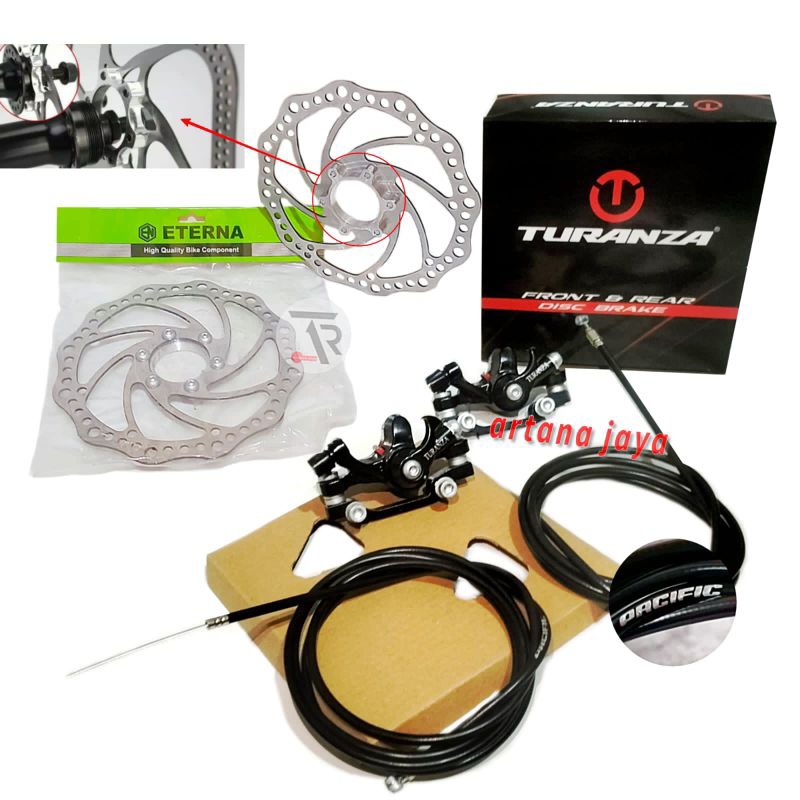 Jual Rem cakram set sepeda untuk hub drat bisa semua turanza 160 mm ...