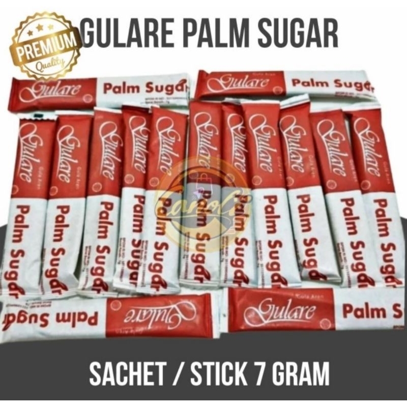 Jual gulare palm sugar sachet stick 7gr gula aren 100pcs / brown sugar ...