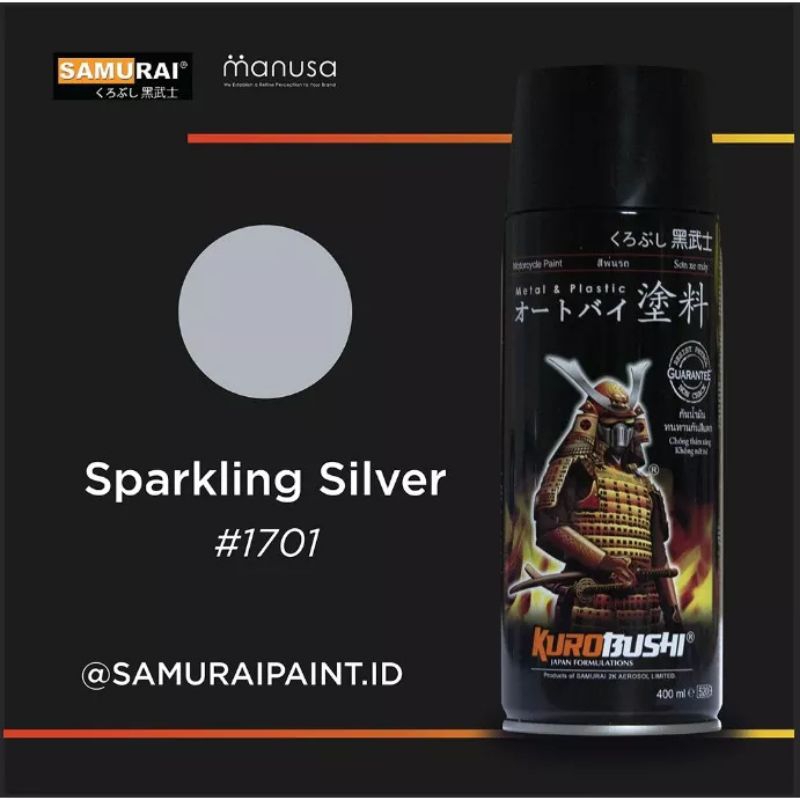 Jual SAMURAI PAINT 1701 SPARKLING SILVER CAT SEMPROT SPRAY WlARNA ...