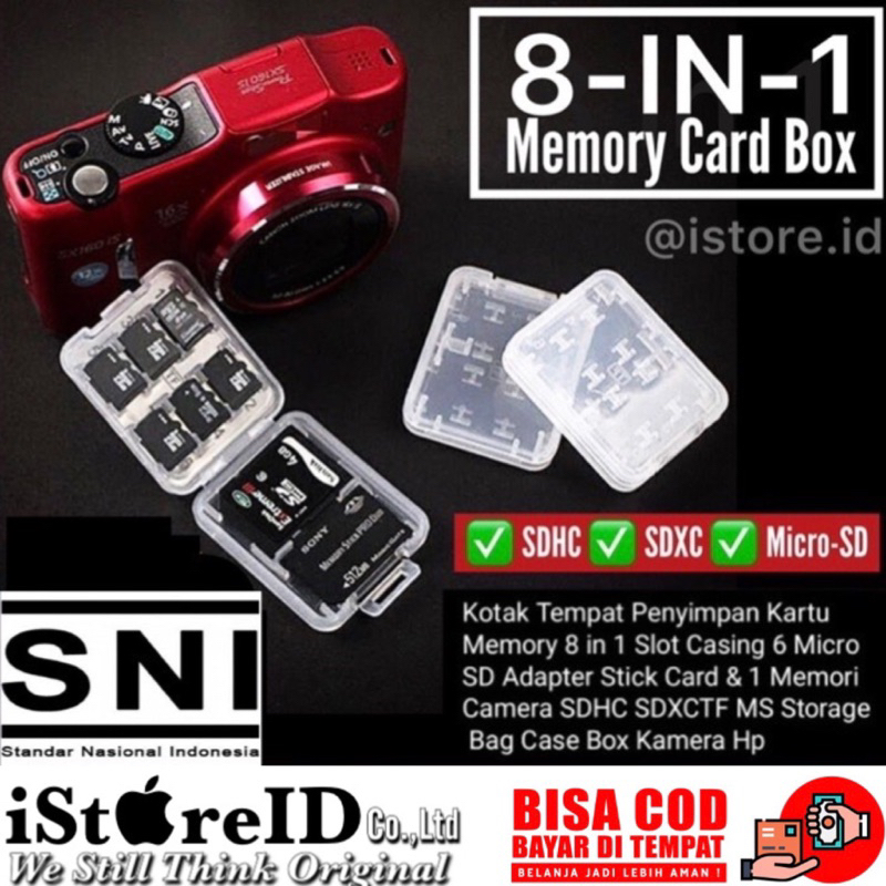 Jual Storage Box Memory Card Camera SDHC SDXC Micro SD CF Stick Pro Duo ...