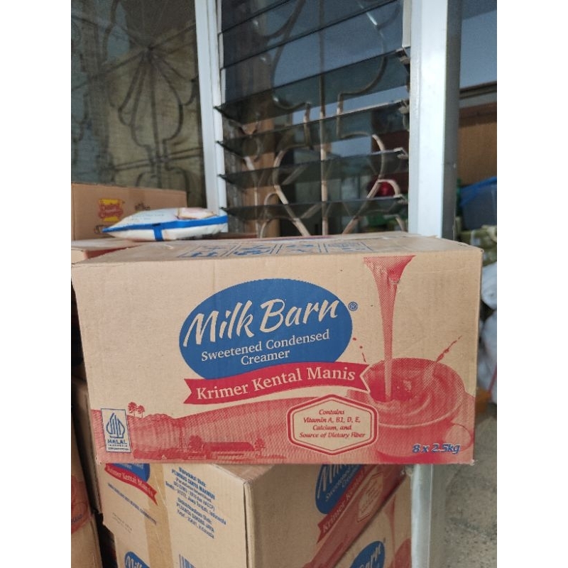 Jual susu kental manis merk MILK BARN 2,5 kg DUS kargo | Shopee Indonesia