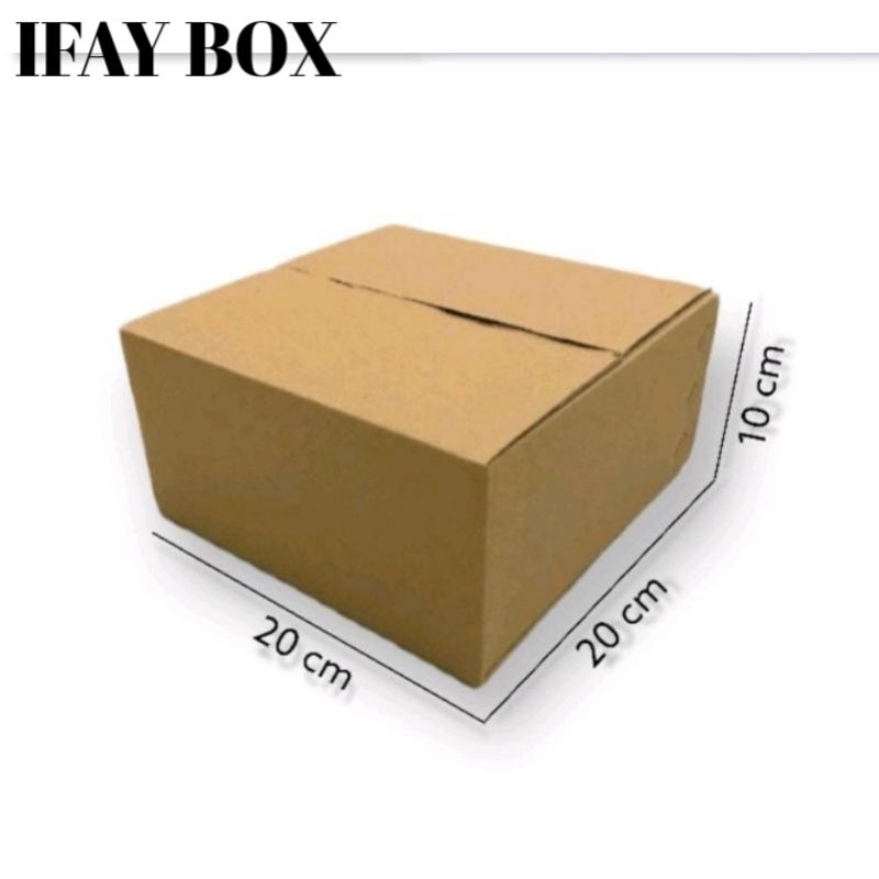 Jual Kardus box Ukuran 20x20x10 cm Single wall polos | Shopee Indonesia