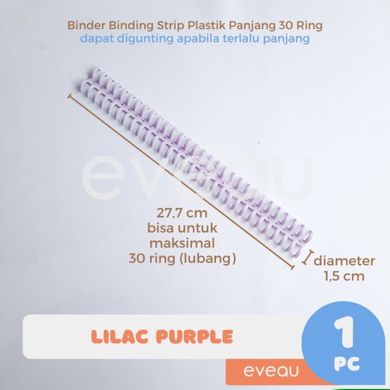 Jual Binder Binding Strip 30 Ring Plastik A5 B5 A4 Warna Pastel Retro ...
