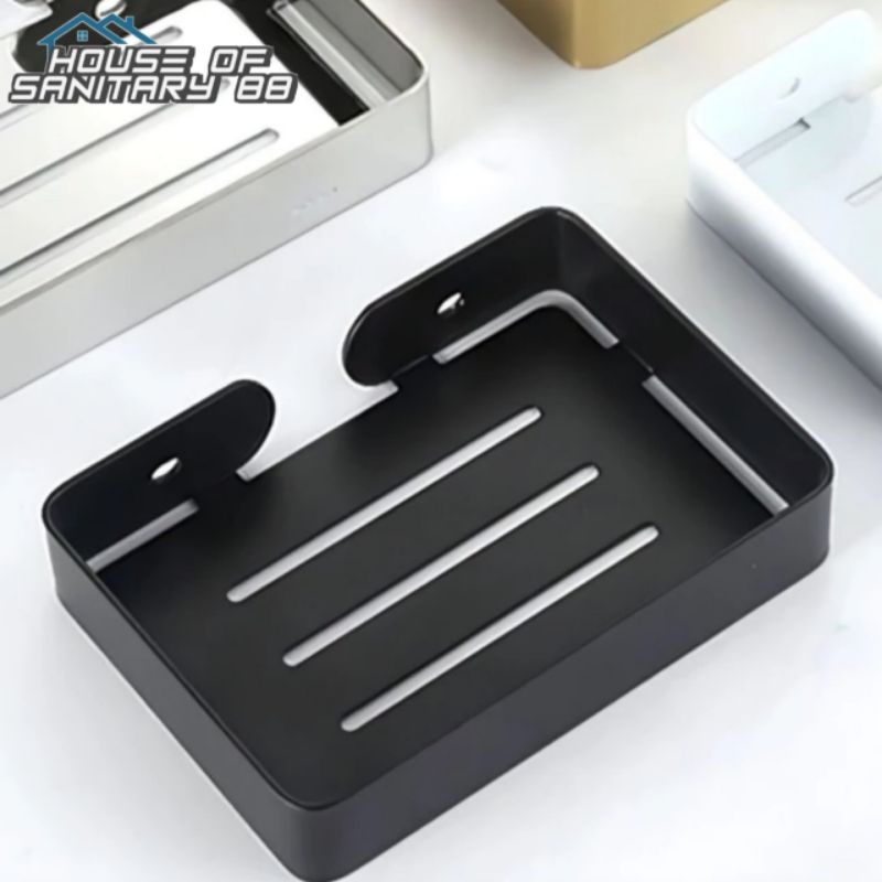 Jual Rak sabun batangan stainless kotak hitam / tempat sabun batangan ...