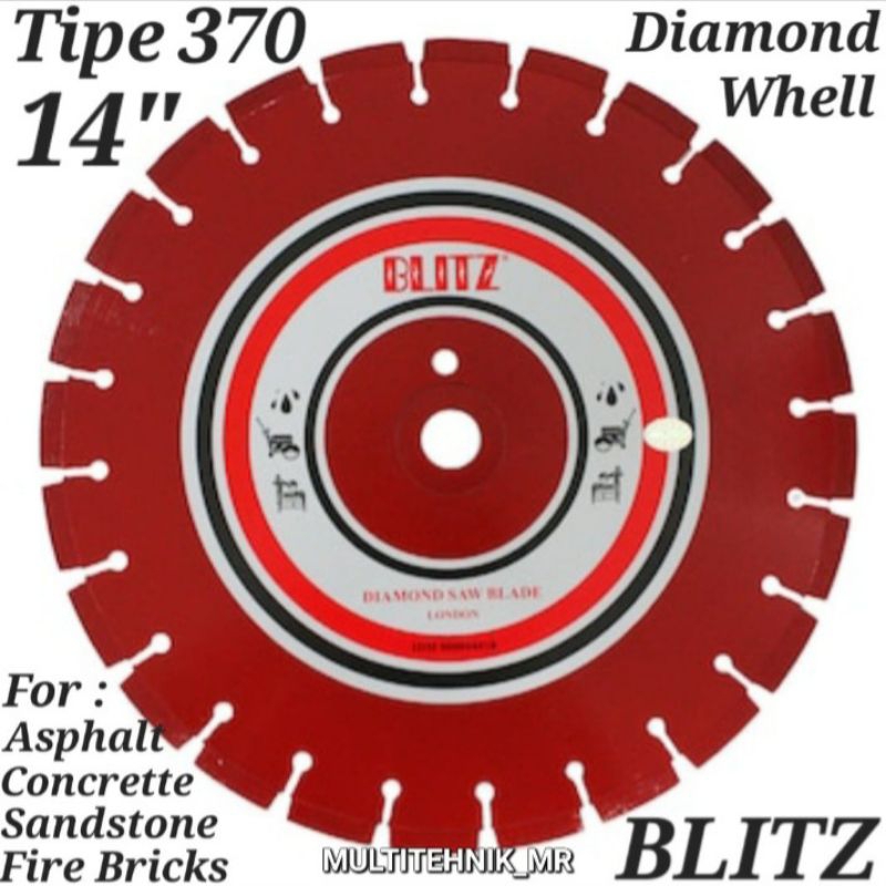 Jual DIAMOND BLITZ 14" 370 MATA CONCRETTE CUTTER POTONG ASPAL JALANAN ...