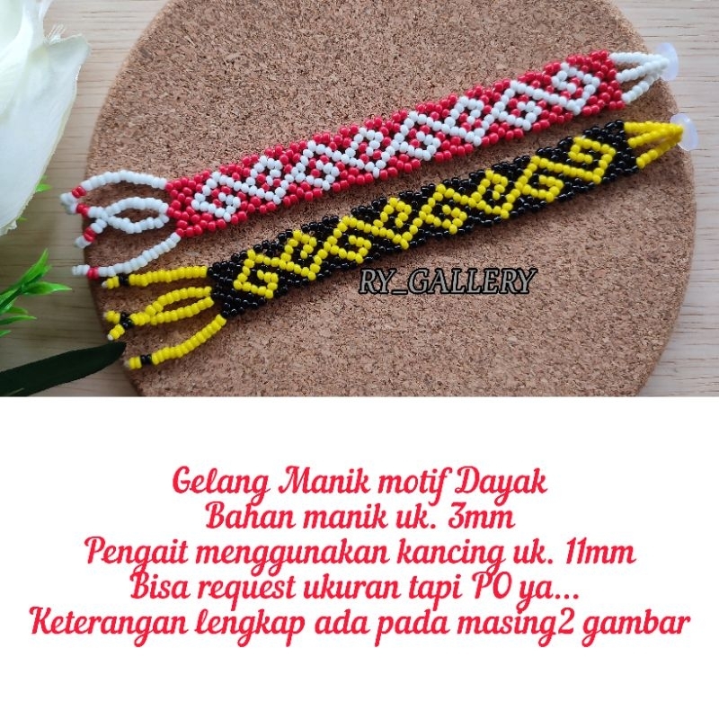 Jual Gelang Dayak / gelang manik Dayak / gelang Dayak Kalimantan ...