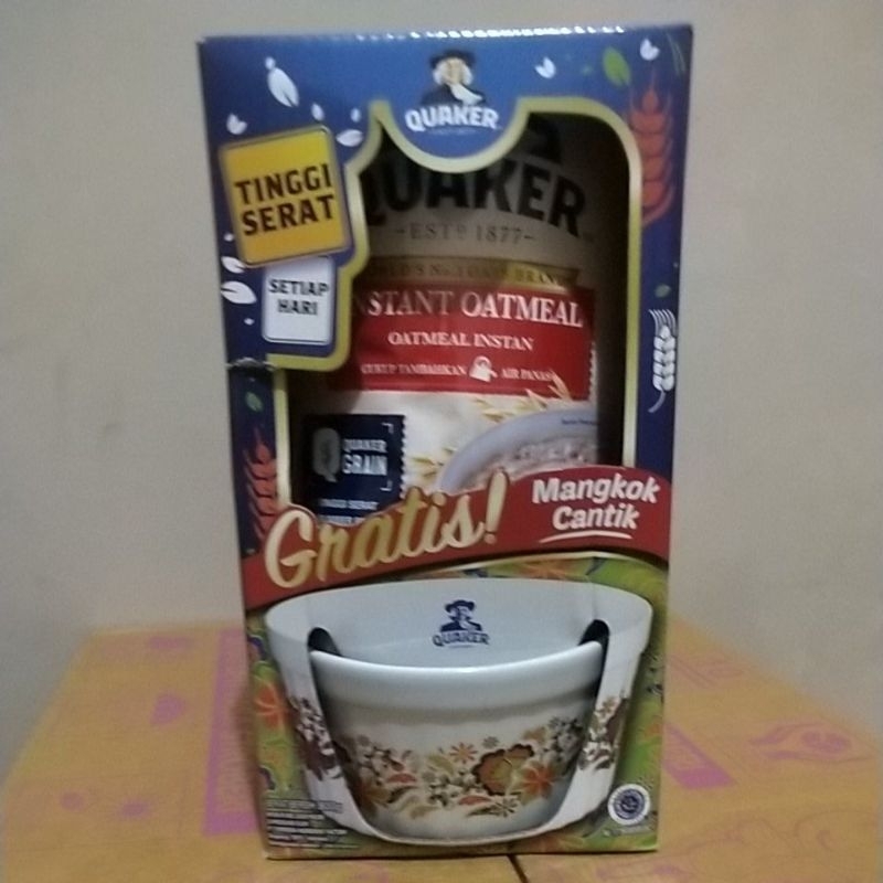 Jual QUAKER INSTANT OATMEAL 800 GR (HADIAH MANGKOK) | Shopee Indonesia