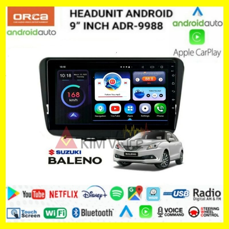 Jual Head unit Android ORCA 9 Inch oem Baleno Hatchback 2018 UP ...